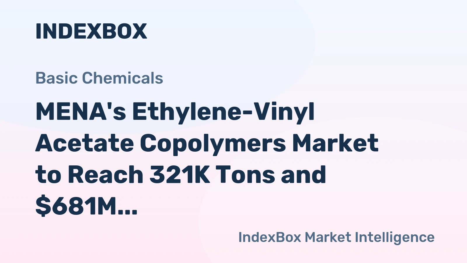 MENA's Ethylene-Vinyl Acetate Copolymers Market to Reach 321K Tons and $681M by 2035
