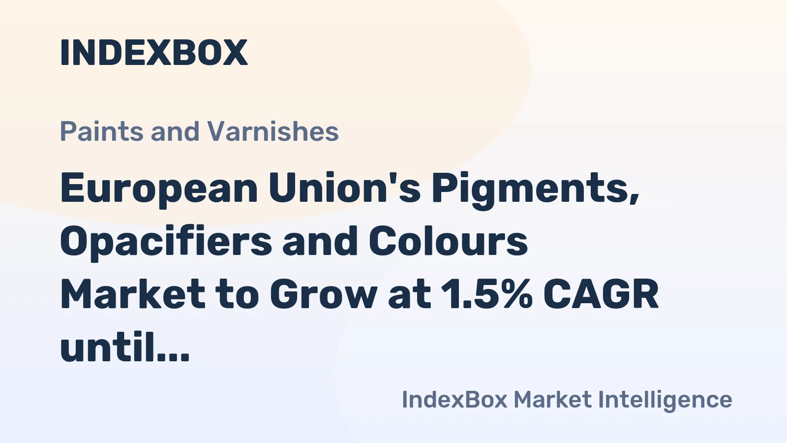 European Union's Pigments, Opacifiers and Colours Market to Grow at 1.5% CAGR until 2035