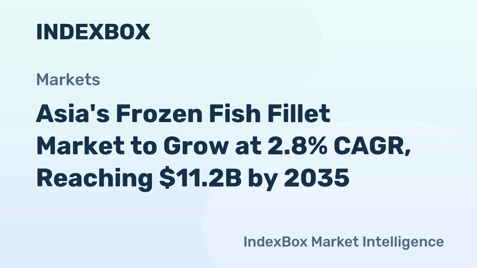 Asia's Frozen Fish Fillet Market to Grow at 2.8% CAGR, Reaching $11.2B by 2035