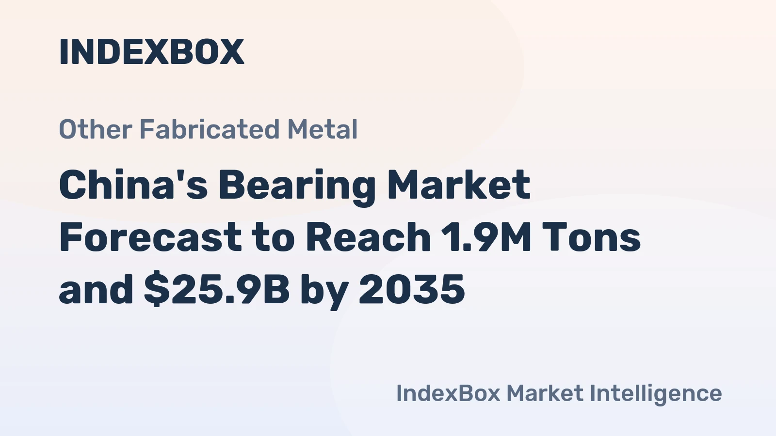 China's Bearing Market Forecast to Reach 1.9M Tons and $25.9B by 2035