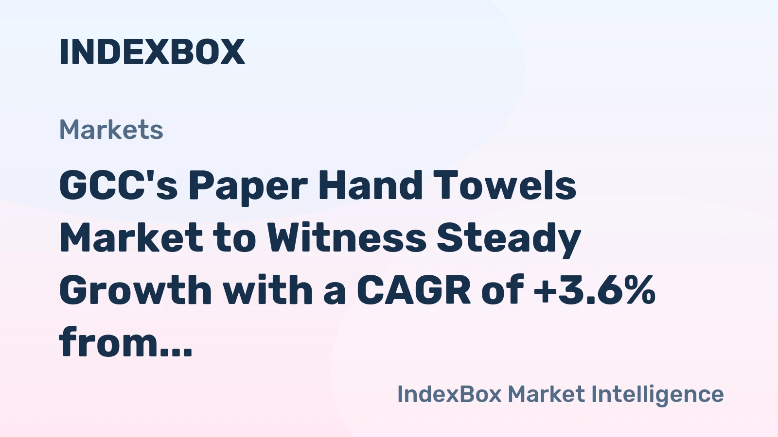 GCC's Paper Hand Towels Market to Witness Steady Growth with a CAGR of +3.6% from 2024 to 2035