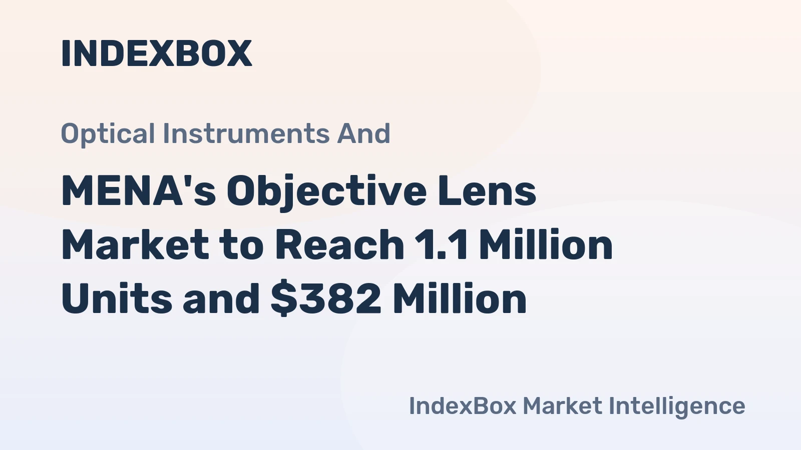 MENA's Objective Lens Market to Reach 1.1 Million Units and $382 Million