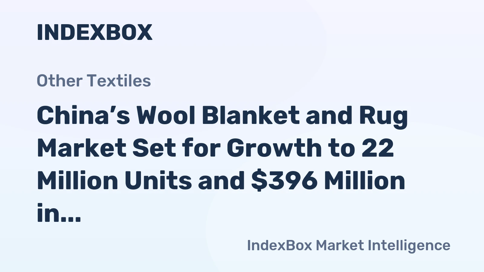 China’s Wool Blanket and Rug Market Set for Growth to 22 Million Units and $396 Million in Value