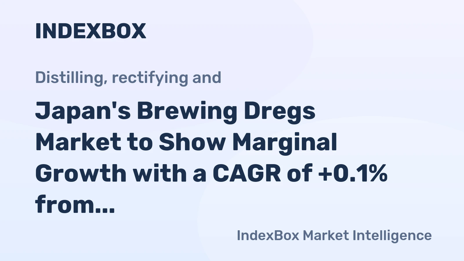 Japan's Brewing Dregs Market to Show Marginal Growth with a CAGR of +0.1% from 2024 to 2035
