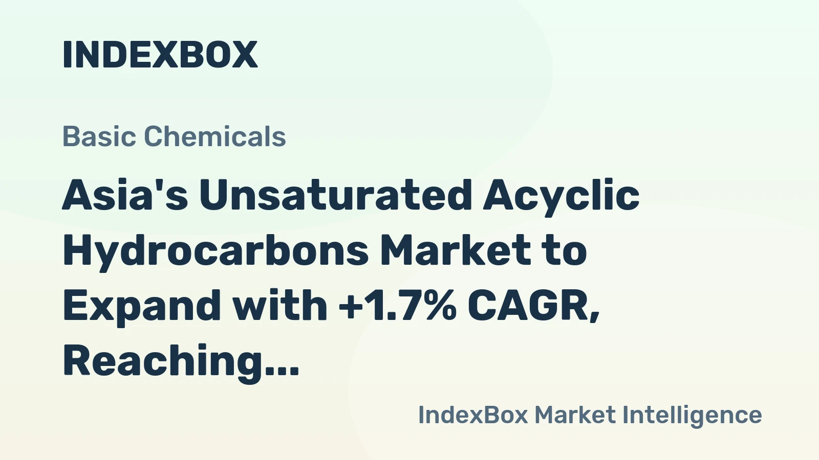 Asia's Unsaturated Acyclic Hydrocarbons Market to Expand with +1.7% CAGR, Reaching $7B by 2035