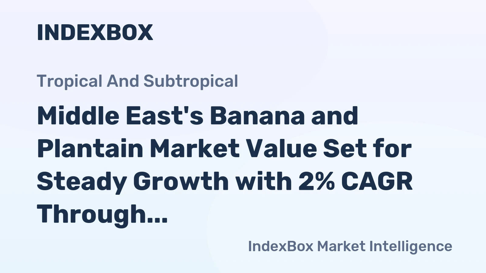 Middle East's Banana and Plantain Market Value Set for Steady Growth with 2% CAGR Through 2035