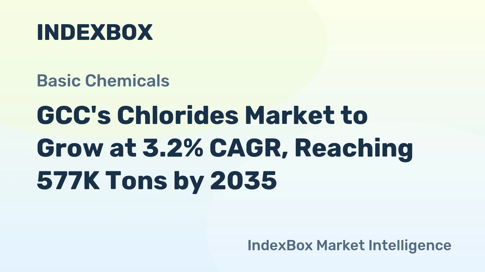 GCC's Chlorides Market to Grow at 3.2% CAGR, Reaching 577K Tons by 2035