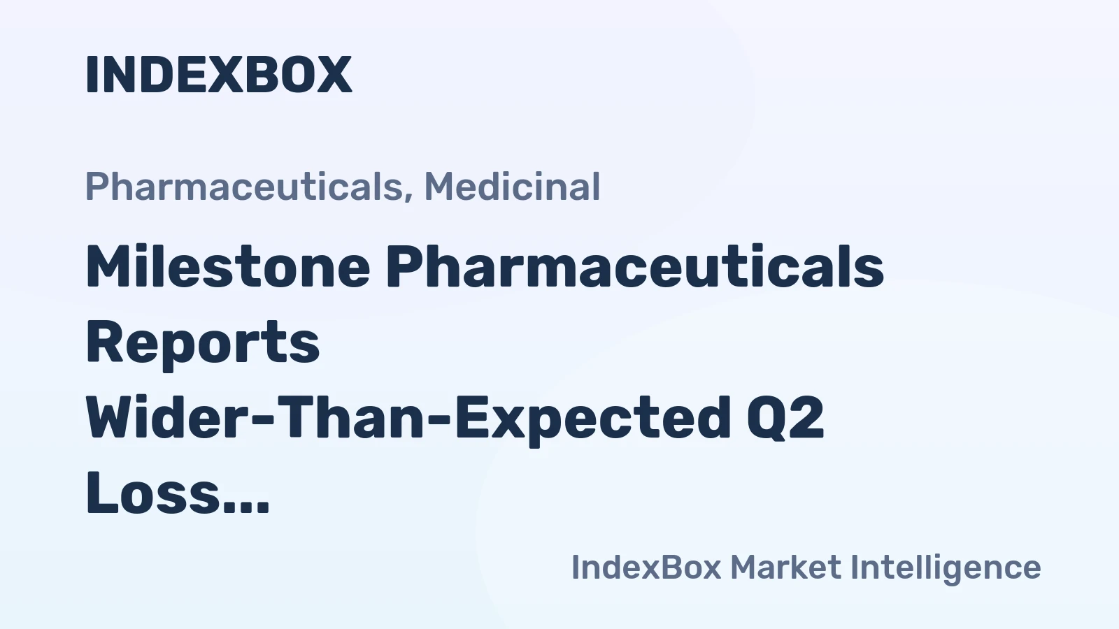 Milestone Pharmaceuticals Reports Wider-Than-Expected Q2 Loss
