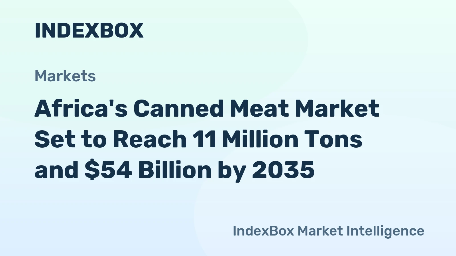 Africa's Canned Meat Market Set to Reach 11 Million Tons and $54 Billion by 2035