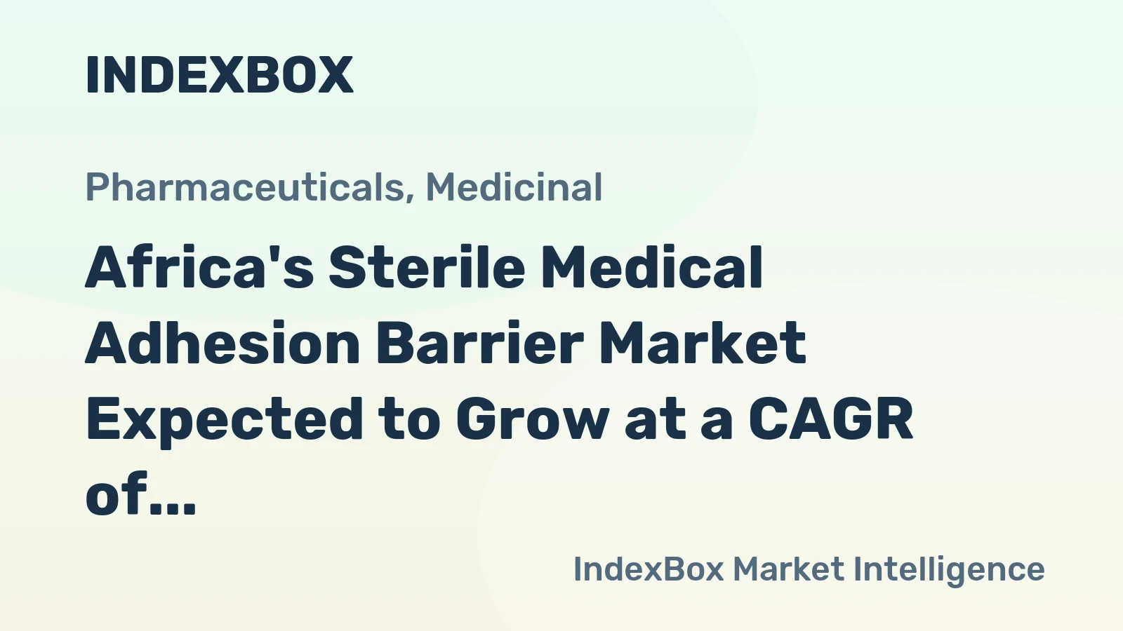Africa's Sterile Medical Adhesion Barrier Market Expected to Grow at a CAGR of +1.8% Over the Next Decade