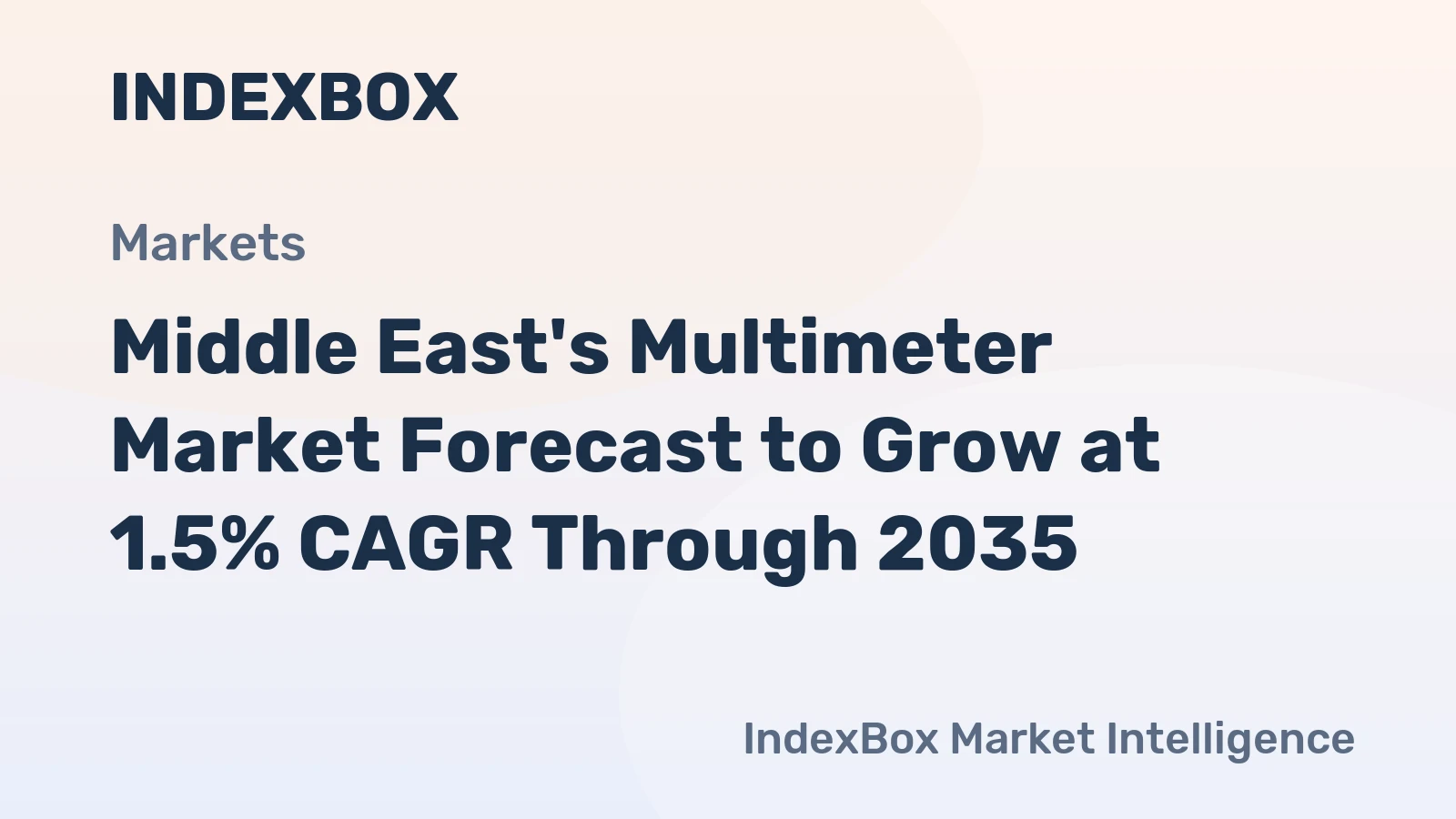 Middle East's Multimeter Market Forecast to Grow at 1.5% CAGR Through 2035