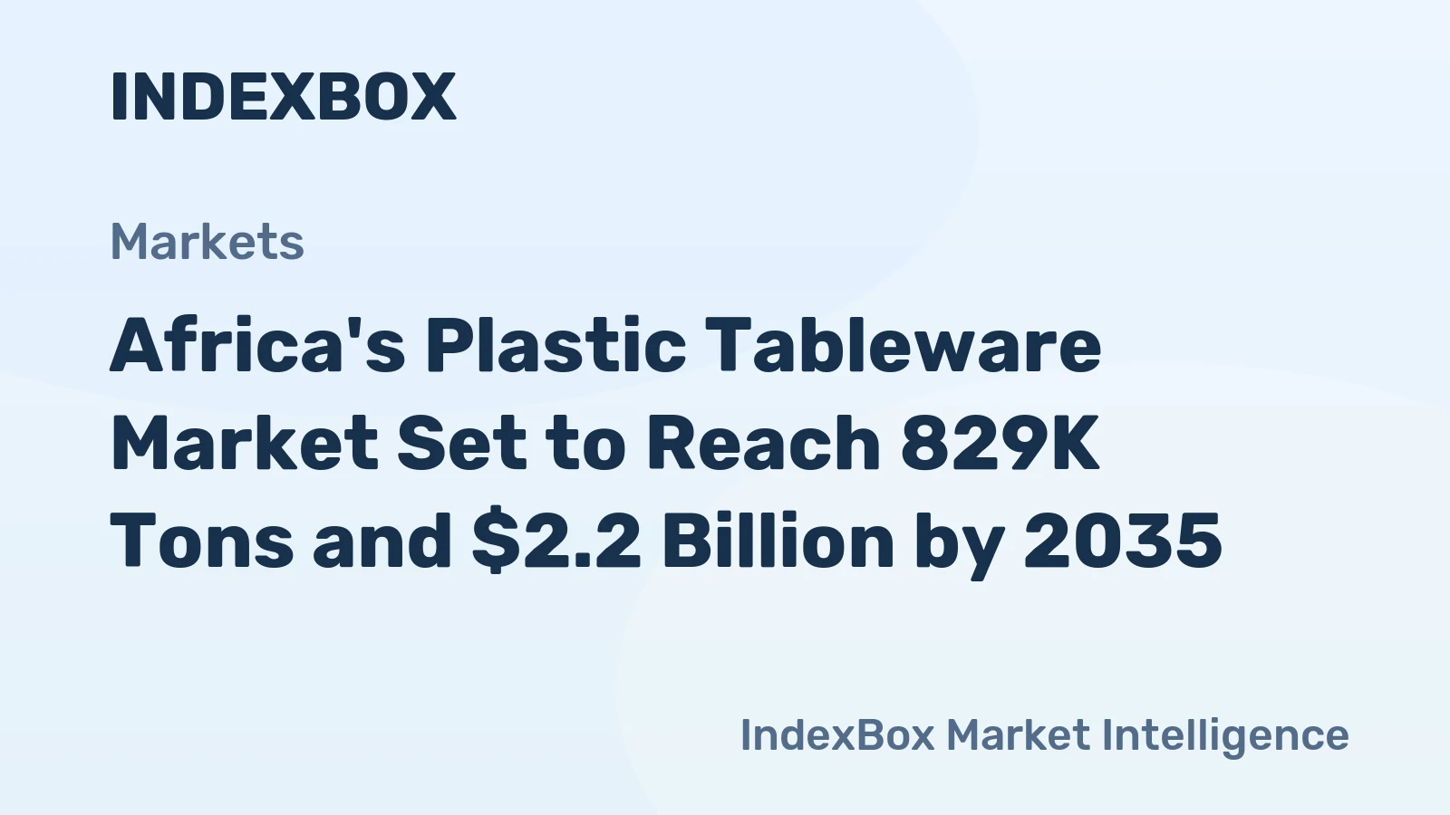 Africa's Plastic Tableware Market Set to Reach 829K Tons and $2.2 Billion by 2035