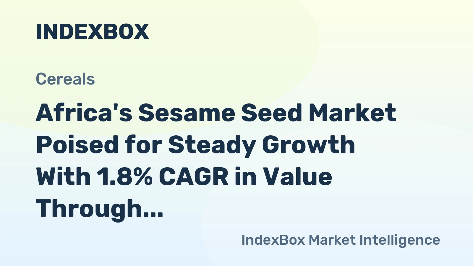 Africa's Sesame Seed Market Poised for Steady Growth With 1.8% CAGR in Value Through 2035