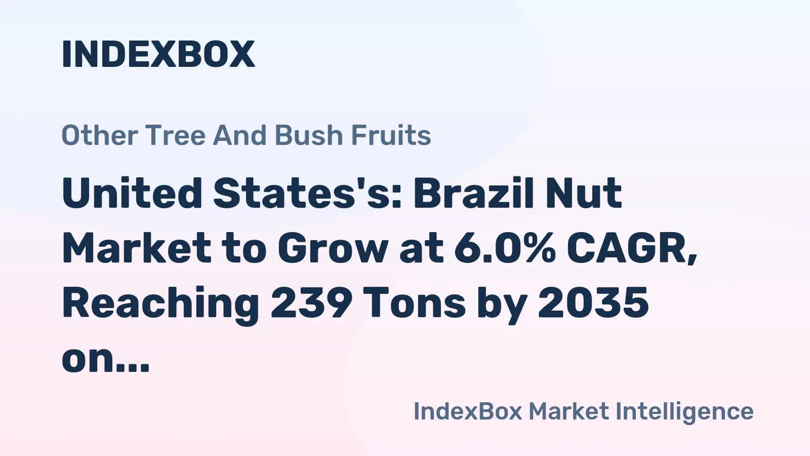United States's: Brazil Nut Market to Grow at 6.0% CAGR, Reaching 239 Tons by 2035 on Rising Demand