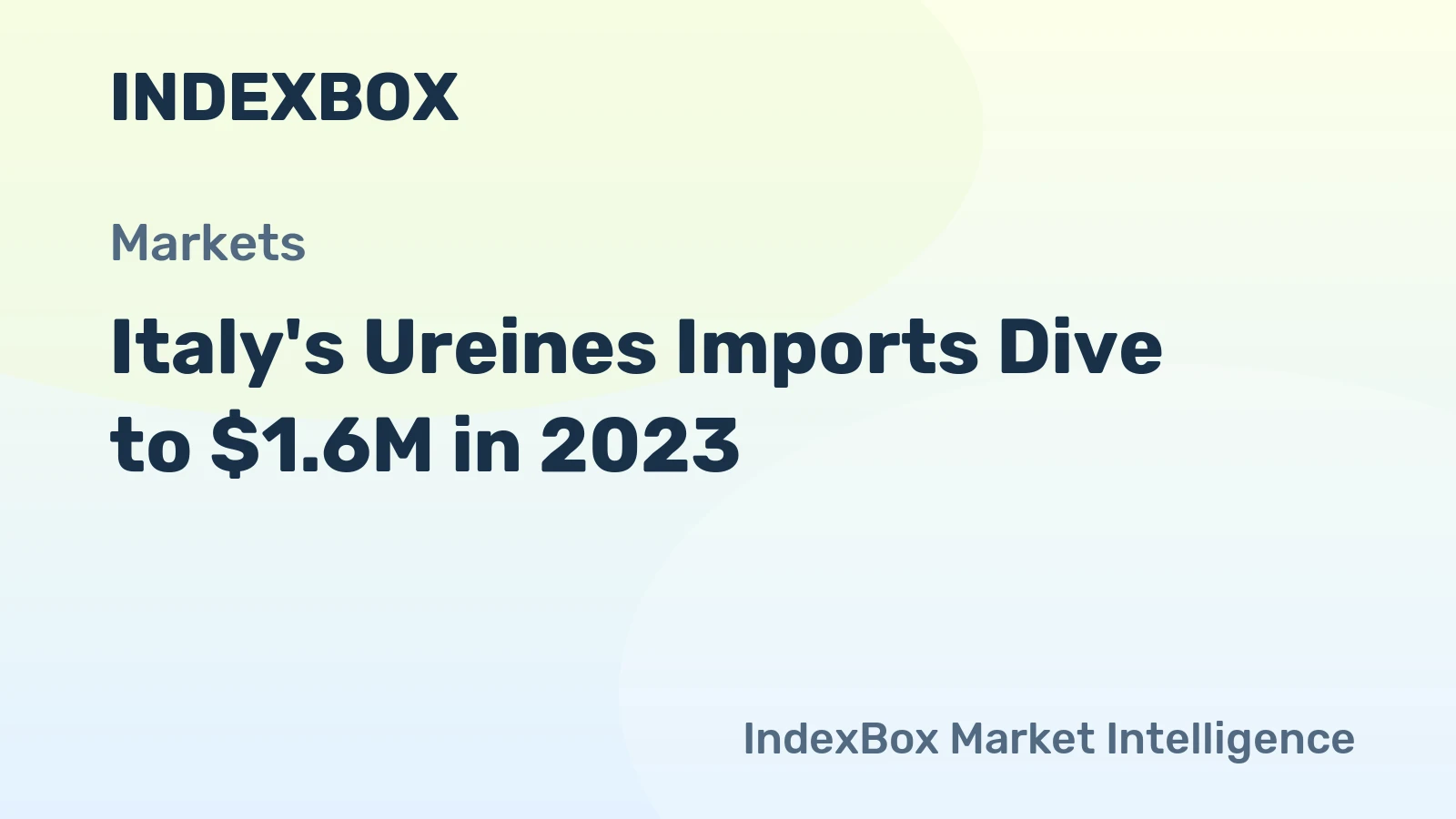 Italy's Ureines Imports Dive to $1.6M in 2023