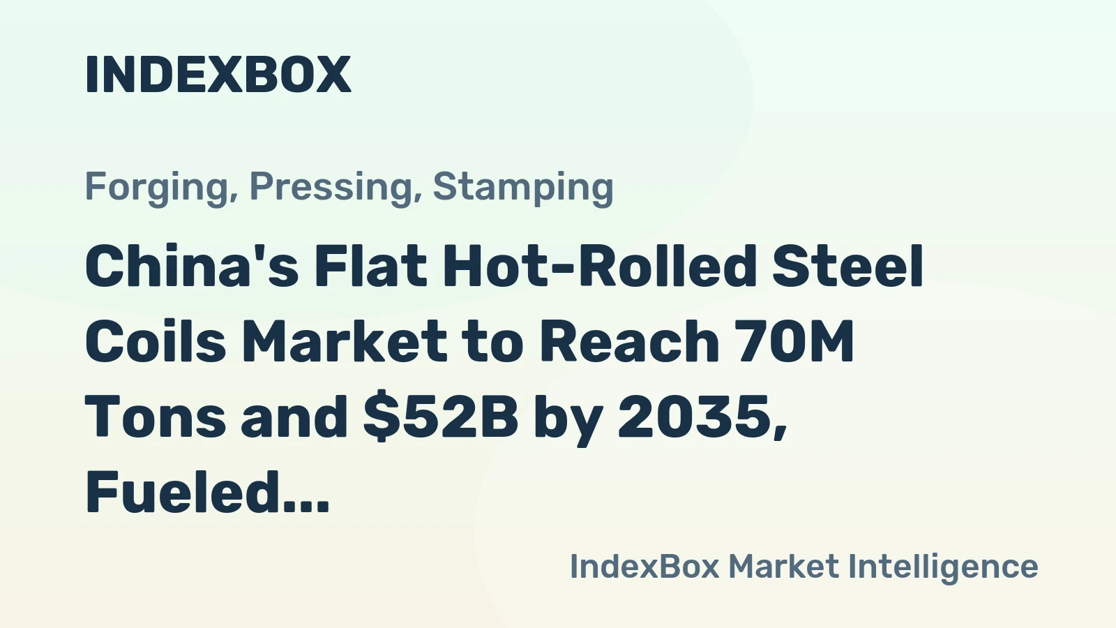 China's Flat Hot-Rolled Steel Coils Market to Reach 70M Tons and $52B by 2035, Fueled by Rising Demand