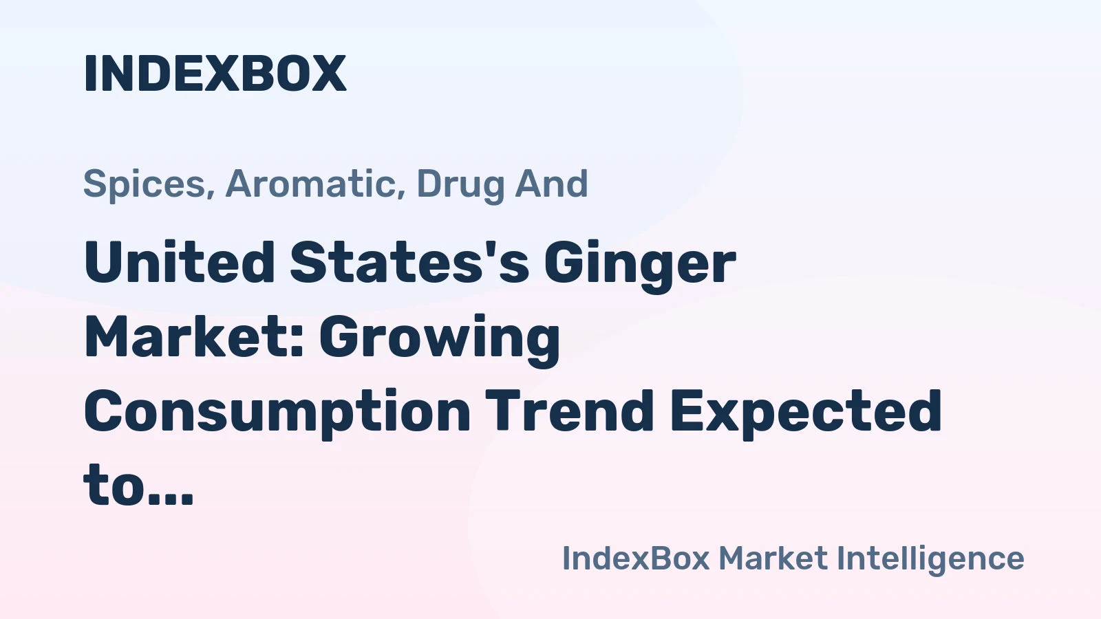 United States's Ginger Market: Growing Consumption Trend Expected to Continue, Reaching 119K tons by 2035