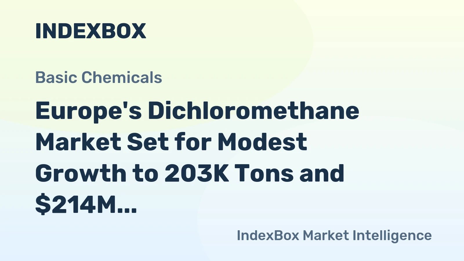 Europe's Dichloromethane Market Set for Modest Growth to 203K Tons and $214M by 2035