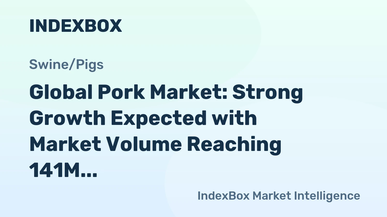 Global Pork Market: Strong Growth Expected with Market Volume Reaching 141M tons and Value of $520.7B by 2035