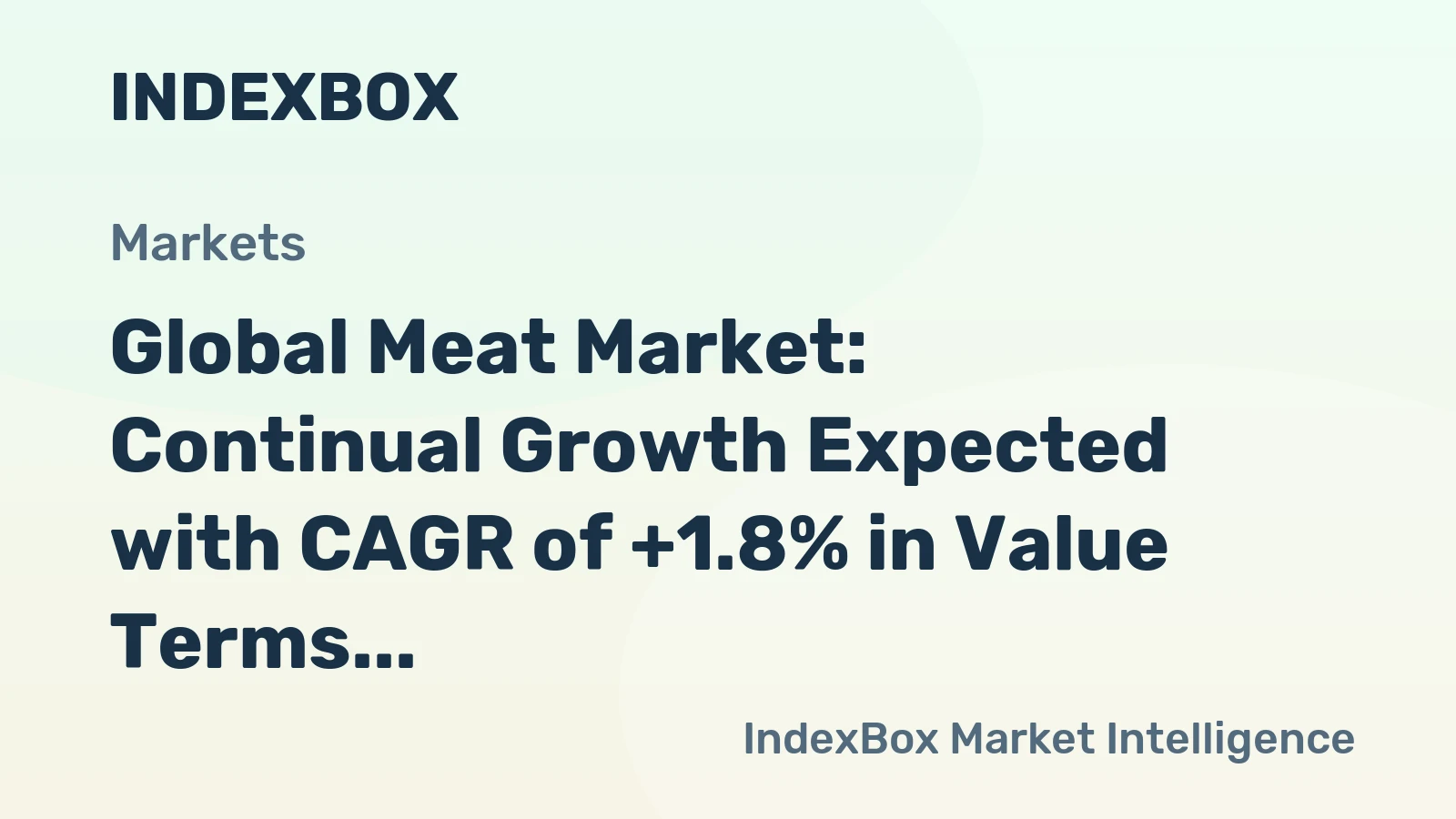 Global Meat Market: Continual Growth Expected with CAGR of +1.8% in Value Terms