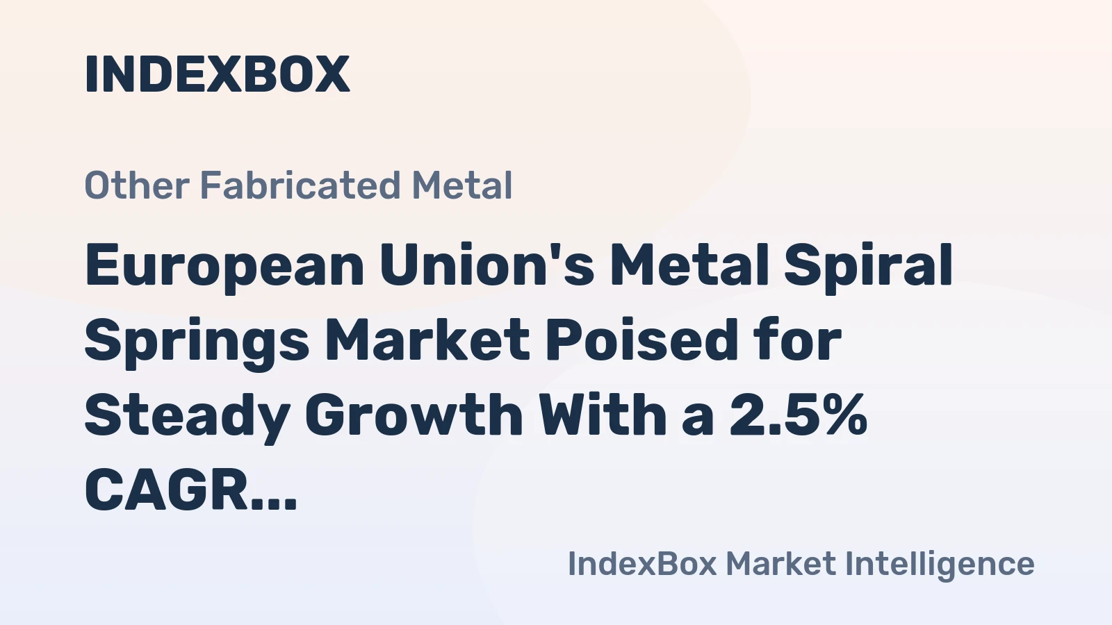 European Union's Metal Spiral Springs Market Poised for Steady Growth With a 2.5% CAGR in Value