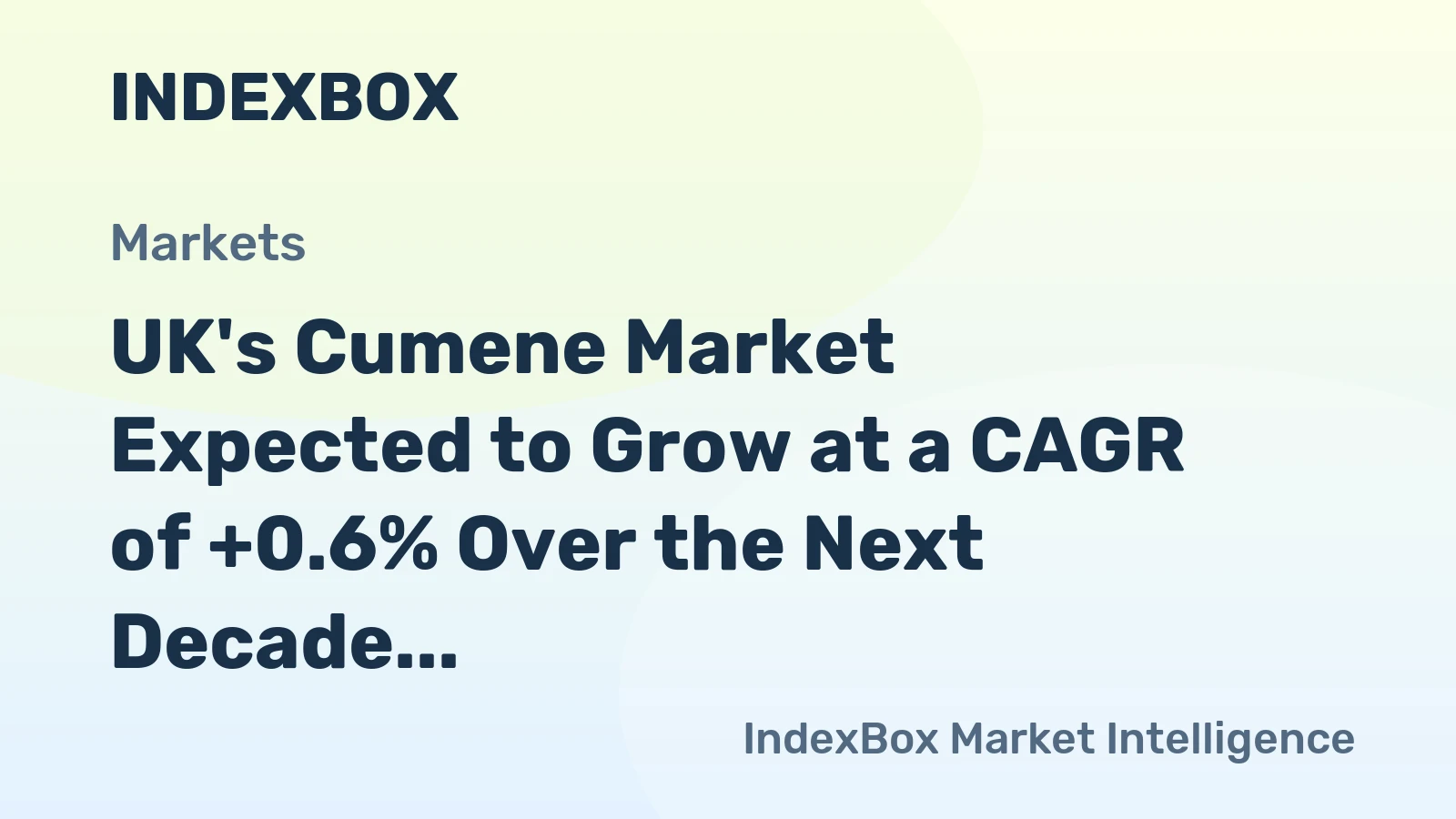 UK's Cumene Market Expected to Grow at a CAGR of +0.6% Over the Next Decade