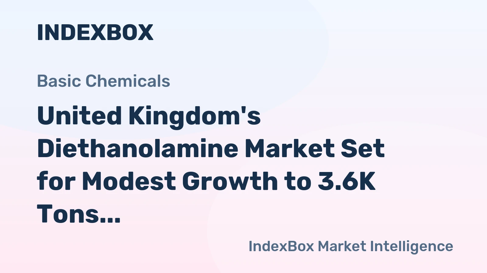 United Kingdom's Diethanolamine Market Set for Modest Growth to 3.6K Tons and $6.2M