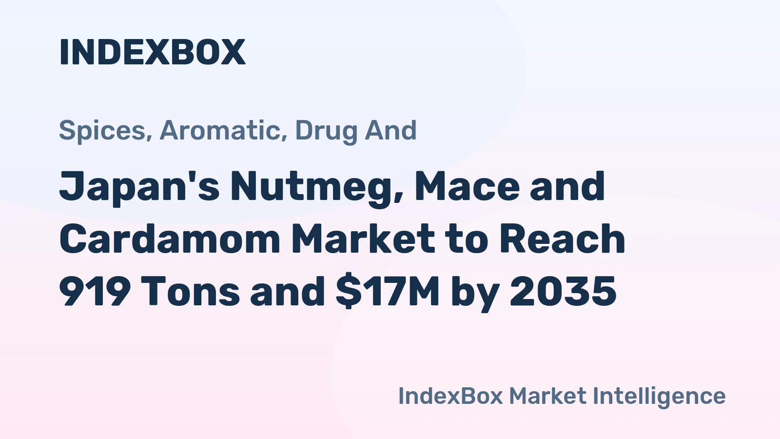 Japan's Nutmeg, Mace and Cardamom Market to Reach 919 Tons and $17M by 2035
