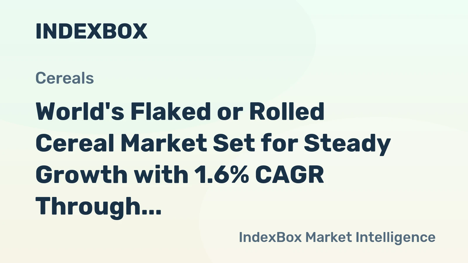 World's Flaked or Rolled Cereal Market Set for Steady Growth with 1.6% CAGR Through 2035
