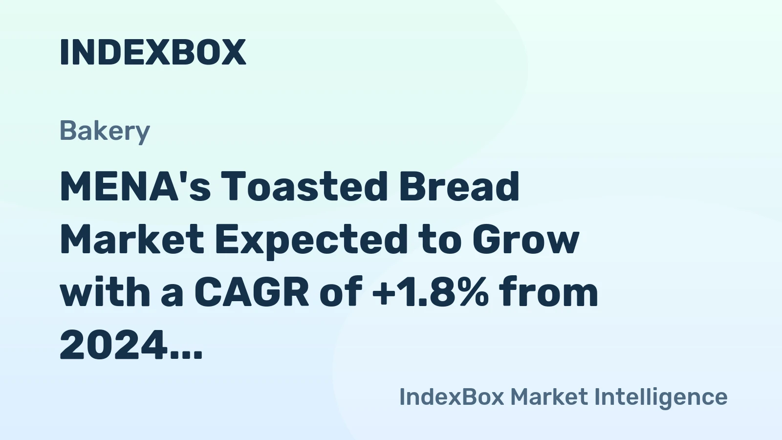 MENA's Toasted Bread Market Expected to Grow with a CAGR of +1.8% from 2024 to 2035