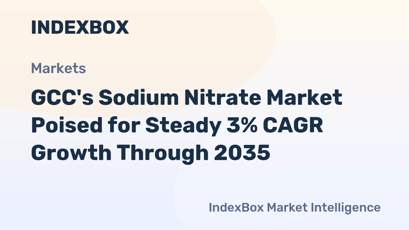 GCC's Sodium Nitrate Market Poised for Steady 3% CAGR Growth Through 2035