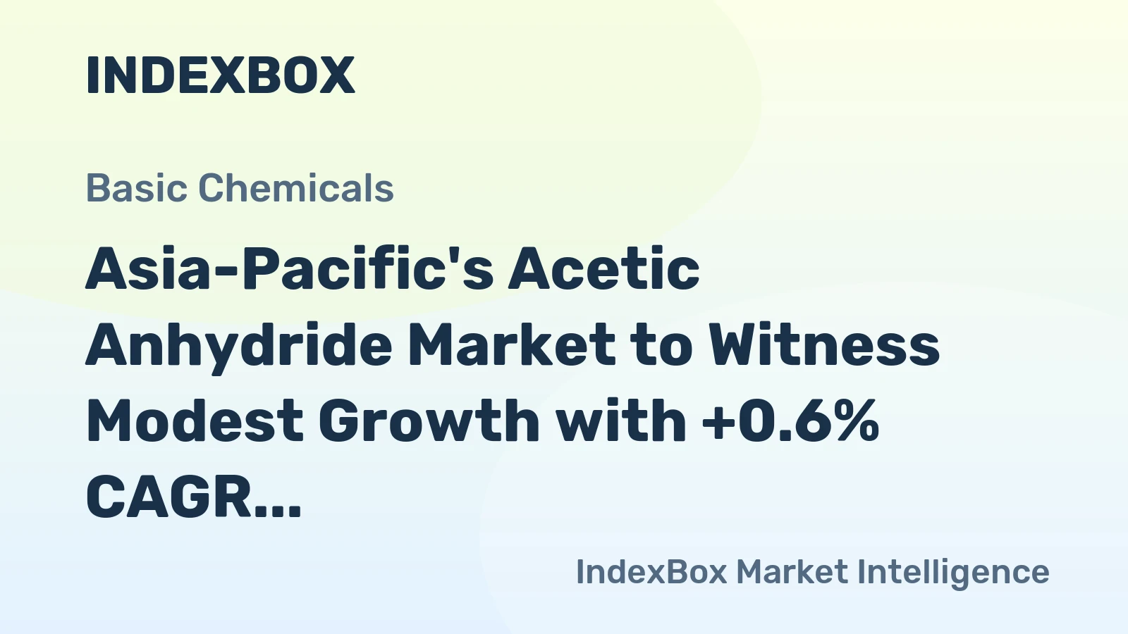 Asia-Pacific's Acetic Anhydride Market to Witness Modest Growth with +0.6% CAGR from 2024-2035