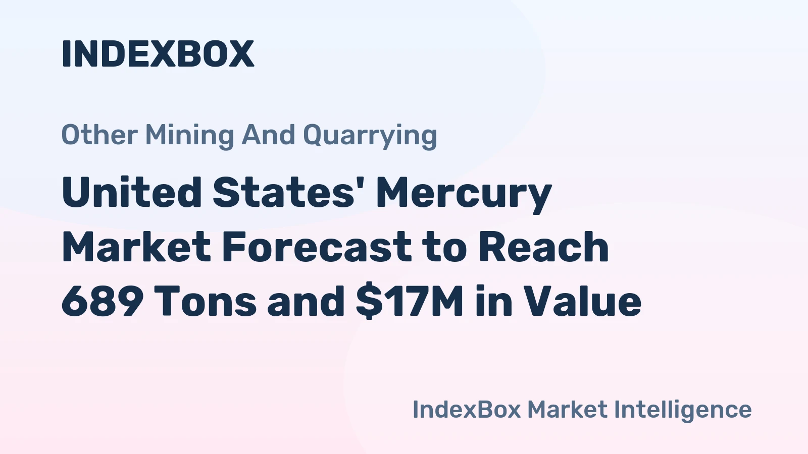 United States' Mercury Market Forecast to Reach 689 Tons and $17M in Value