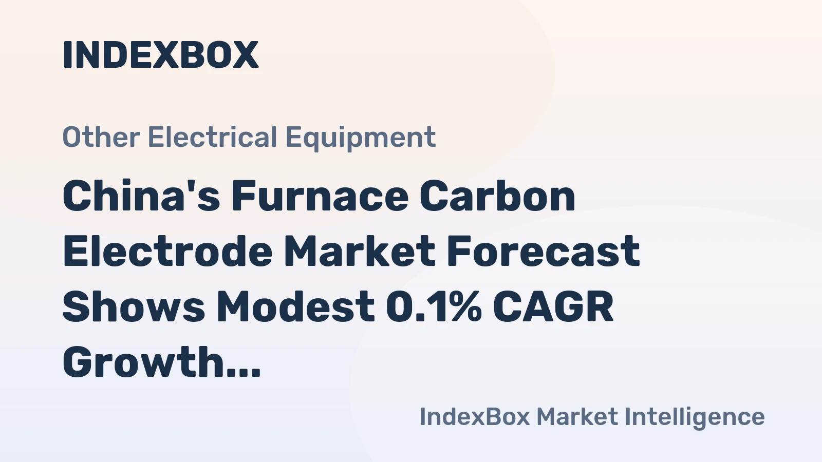 China's Furnace Carbon Electrode Market Forecast Shows Modest 0.1% CAGR Growth Through 2035