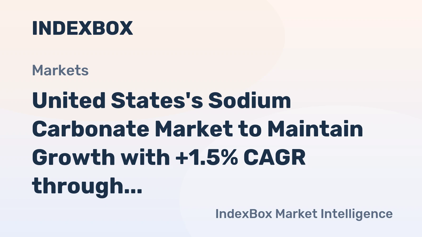 United States's Sodium Carbonate Market to Maintain Growth with +1.5% CAGR through 2035