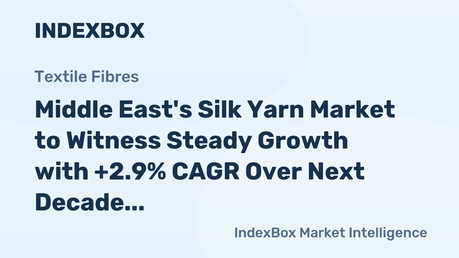Middle East's Silk Yarn Market to Witness Steady Growth with +2.9% CAGR Over Next Decade