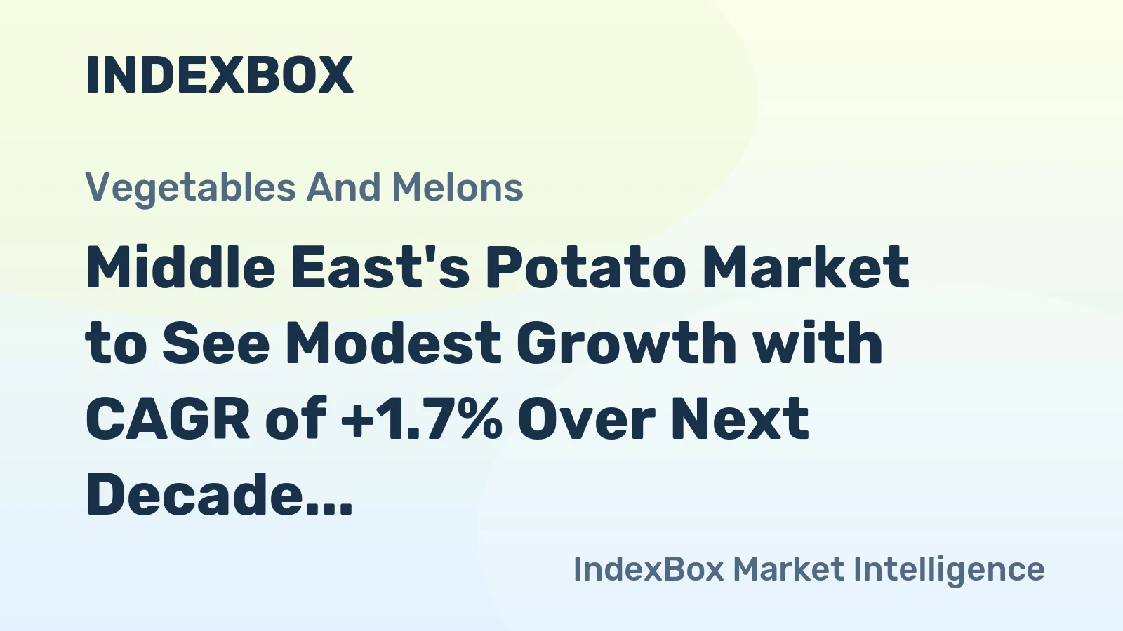 Middle East's Potato Market to See Modest Growth with CAGR of +1.7% Over Next Decade