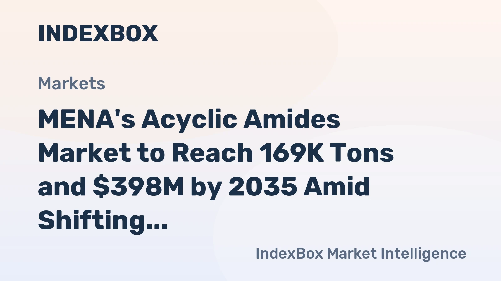 MENA's Acyclic Amides Market to Reach 169K Tons and $398M by 2035 Amid Shifting Trade Dynamics