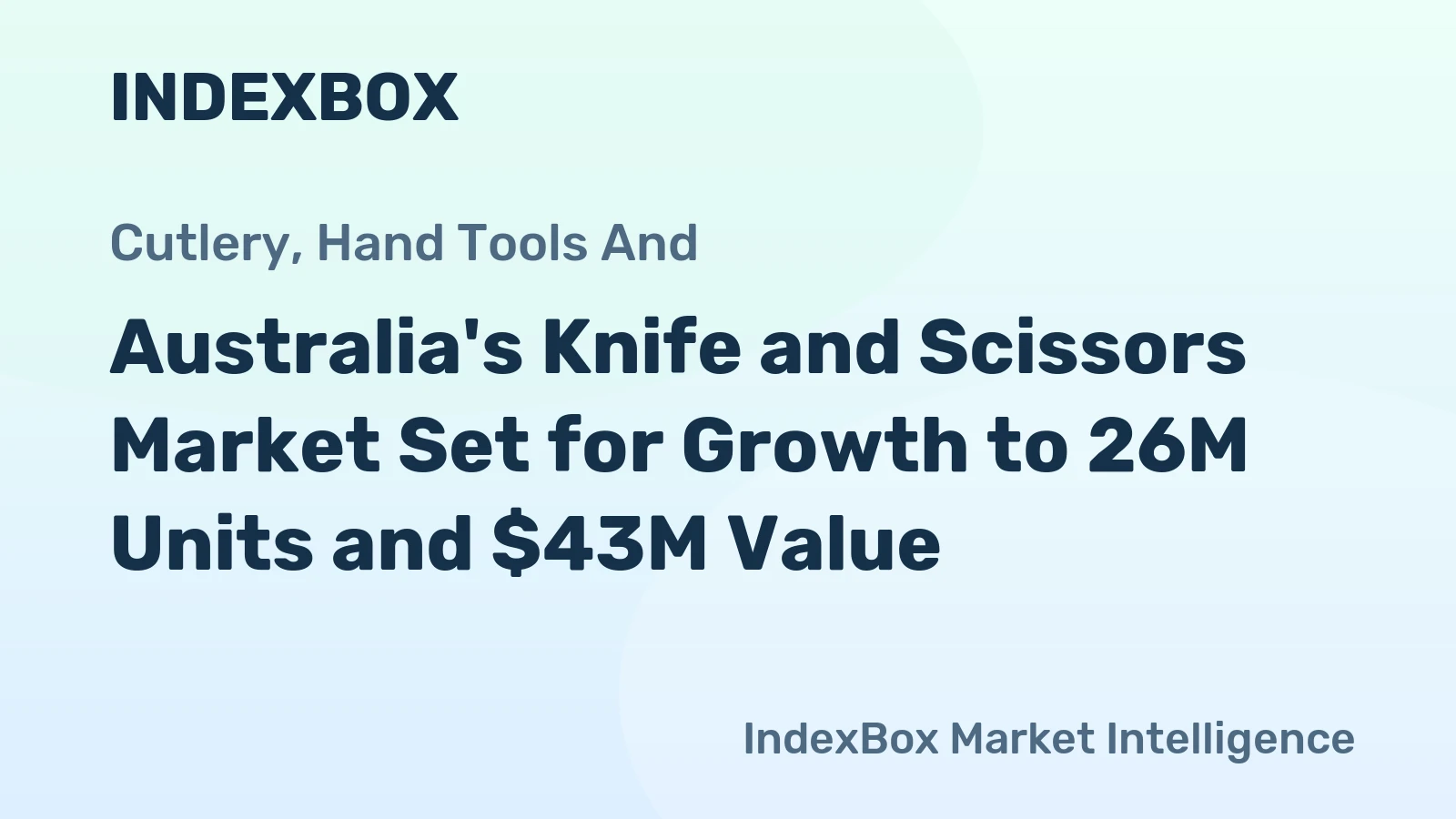 Australia's Knife and Scissors Market Set for Growth to 26M Units and $43M Value