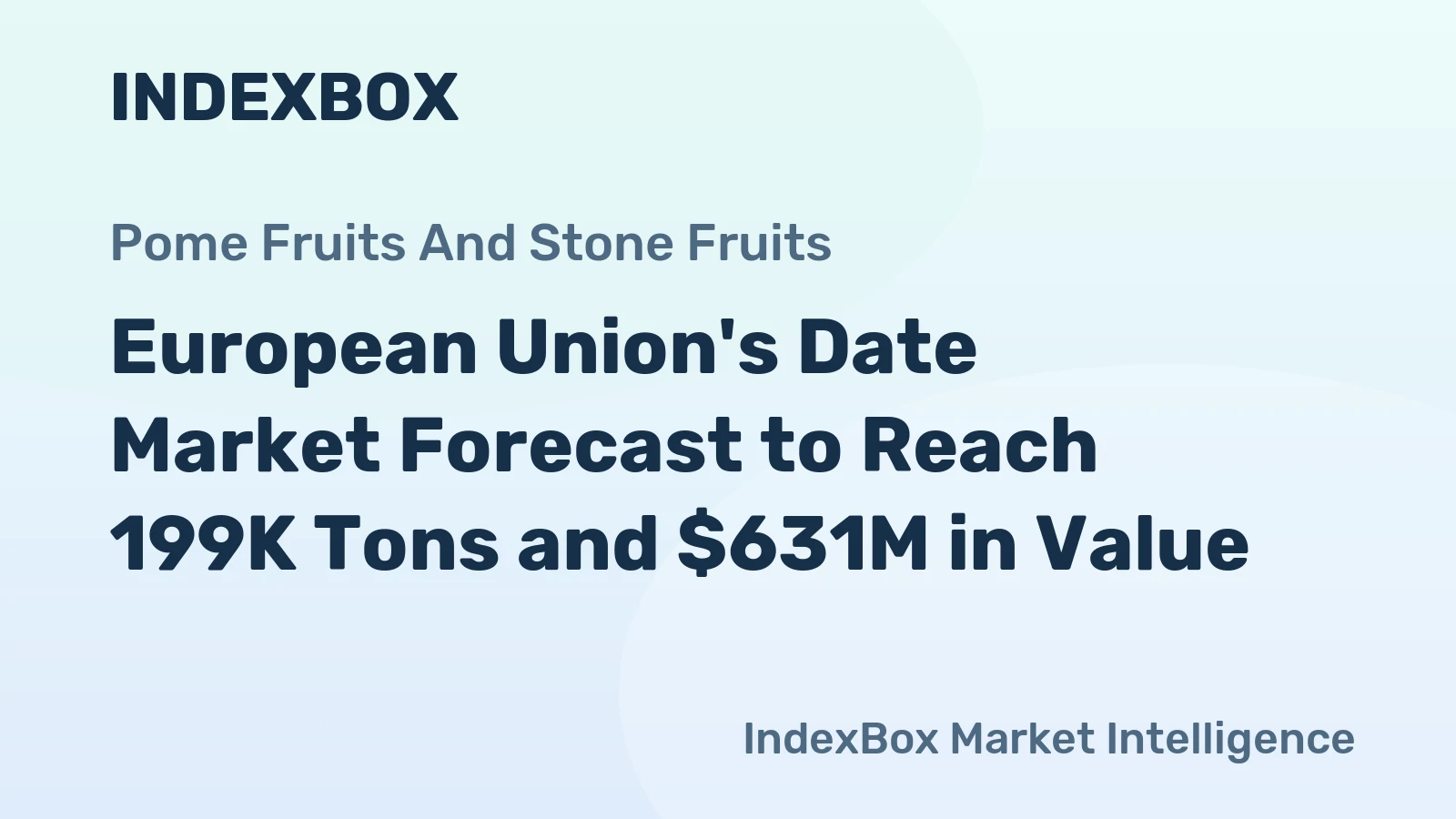 European Union's Date Market Forecast to Reach 199K Tons and $631M in Value