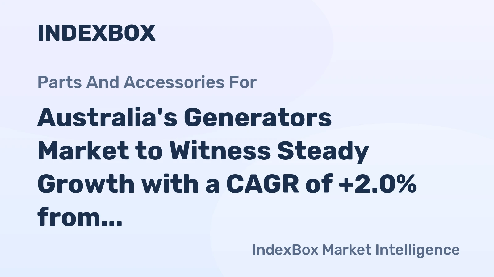 Australia's Generators Market to Witness Steady Growth with a CAGR of +2.0% from 2024 to 2035