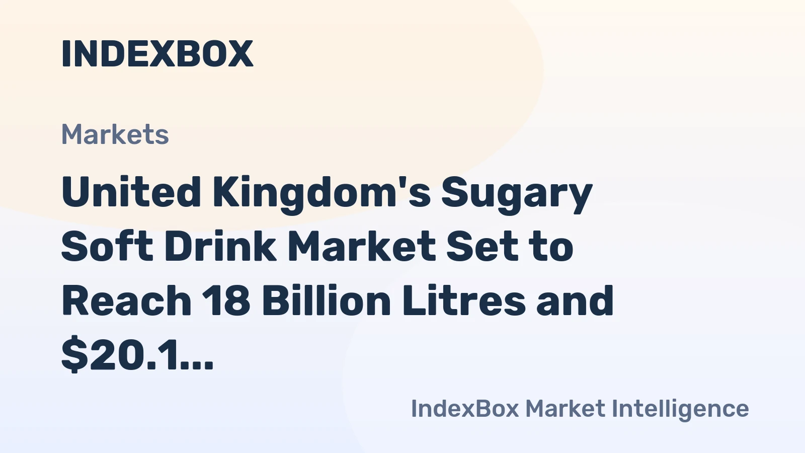 United Kingdom's Sugary Soft Drink Market Set to Reach 18 Billion Litres and $20.1 Billion in Value by 2035