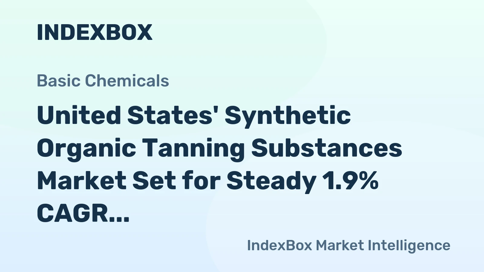 United States' Synthetic Organic Tanning Substances Market Set for Steady 1.9% CAGR Growth in Value