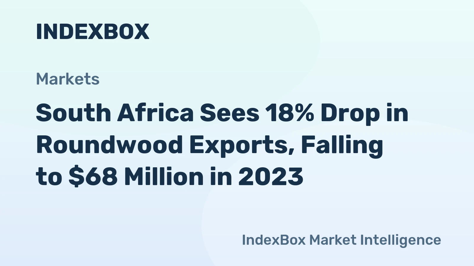 South Africa Sees 18% Drop in Roundwood Exports, Falling to $68 Million in 2023