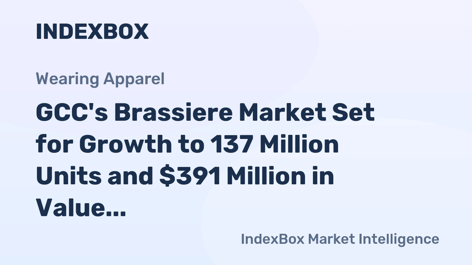GCC's Brassiere Market Set for Growth to 137 Million Units and $391 Million in Value