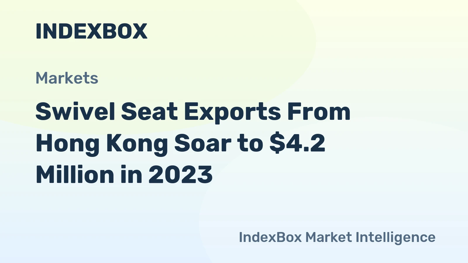 Swivel Seat Exports From Hong Kong Soar to $4.2 Million in 2023