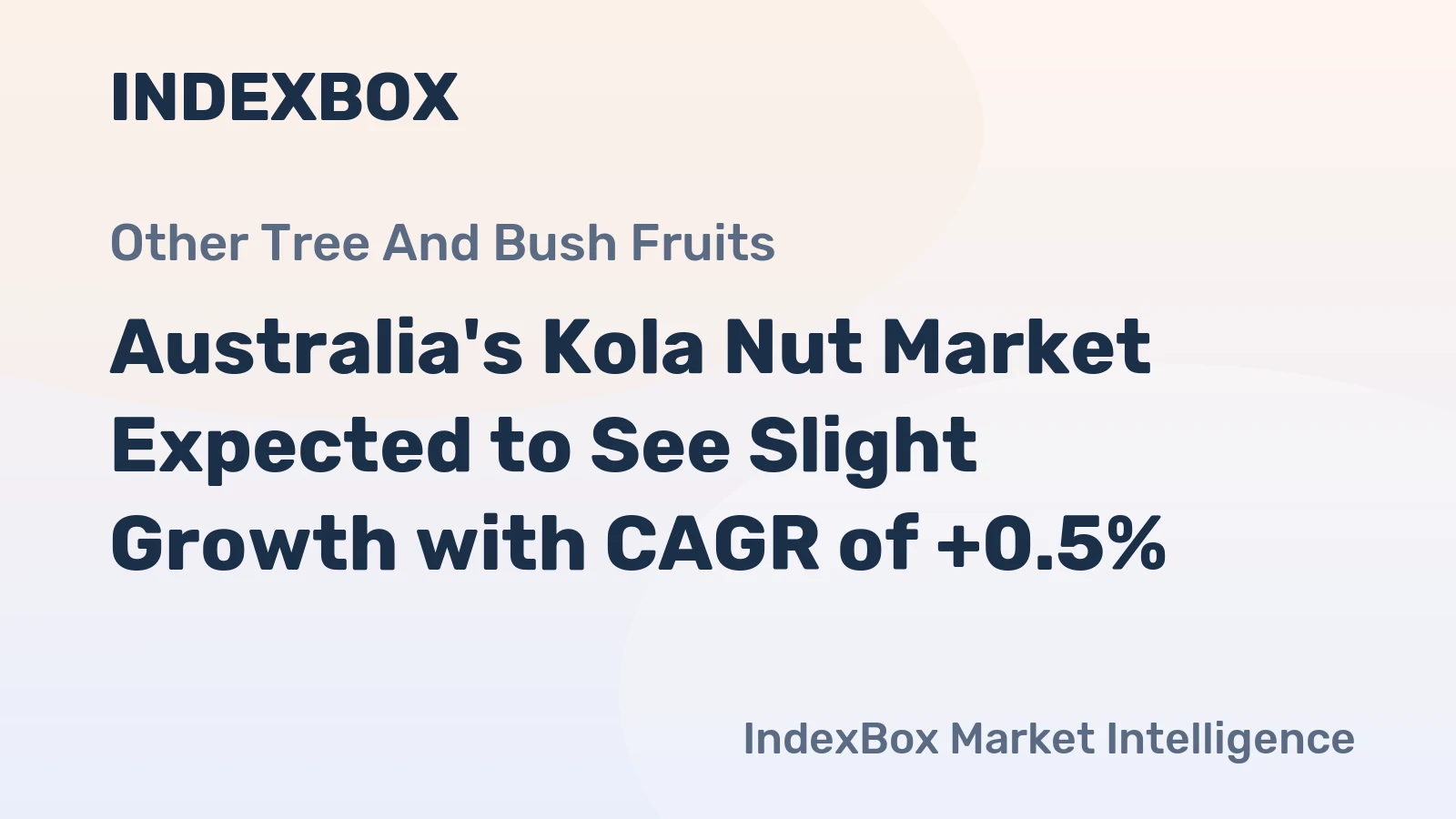 Australia's Kola Nut Market Expected to See Slight Growth with CAGR of +0.5%