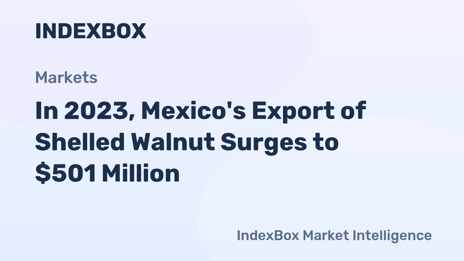 In 2023, Mexico's Export of Shelled Walnut Surges to $501 Million