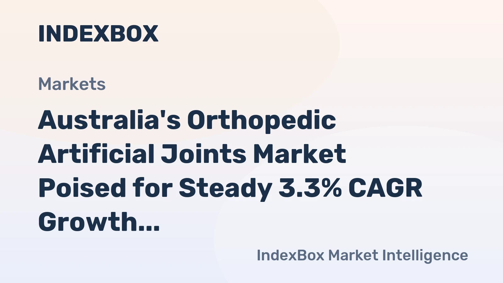 Australia's Orthopedic Artificial Joints Market Poised for Steady 3.3% CAGR Growth Through 2035
