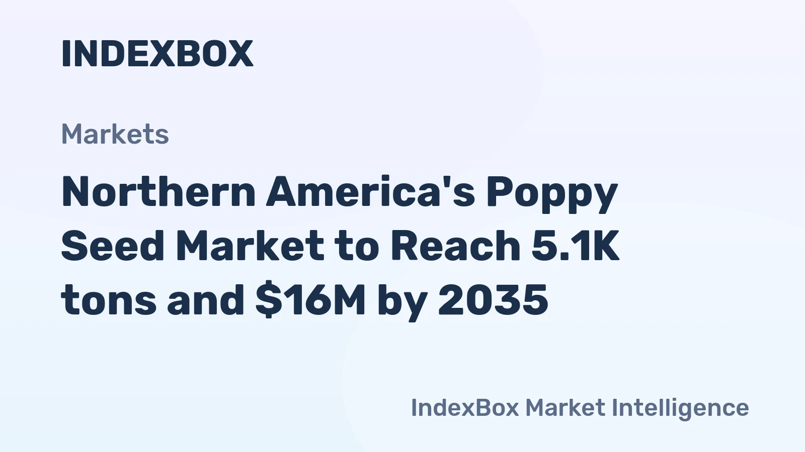 Northern America's Poppy Seed Market to Reach 5.1K tons and $16M by 2035